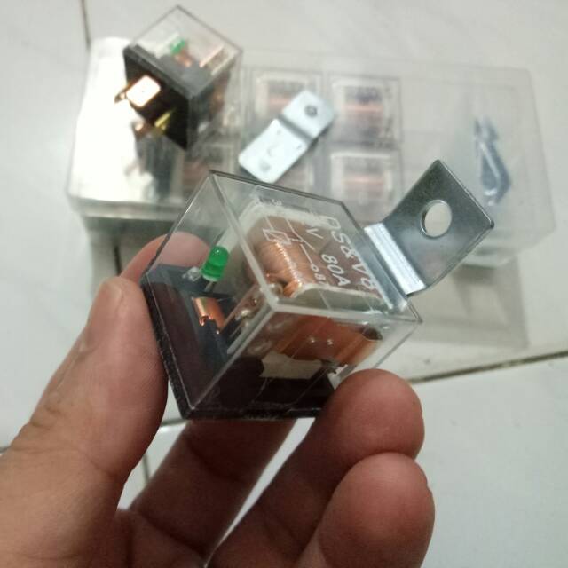 Transparent Relay 4 Legs 12V 40A 80A Car Motorcycle Light Alarm Horn ...