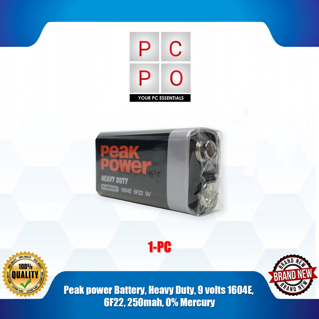 Peak power battery 1604e 6f22 9v price store