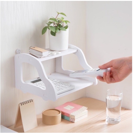 Double Layer Wifi Router Storage Rack Non Drilling Seamless Nail Wall ...