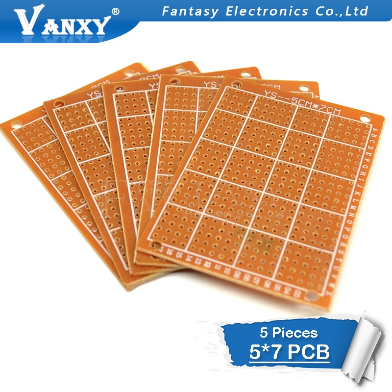 5Pcs 5x7cm 5*7 new Prototype Paper Copper PCB Universal Experiment ...
