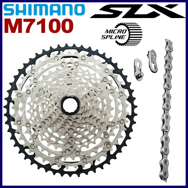 Shimano SLX M7100 Groupset Cassette Chain 12 Speed MTB Cassette ...