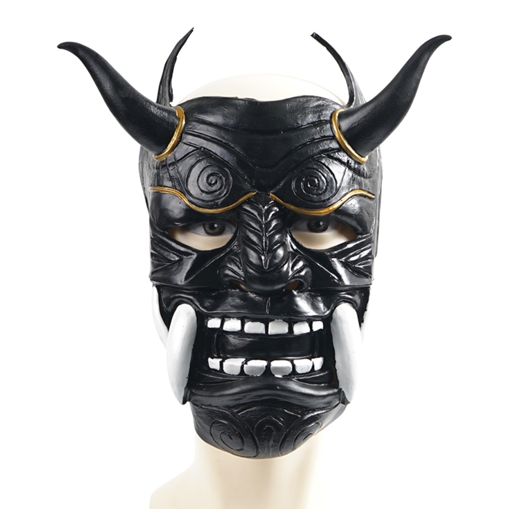 COD Adult Unisex Ninja Mask Japanese Demon Prajna Latex Maks Assassin ...