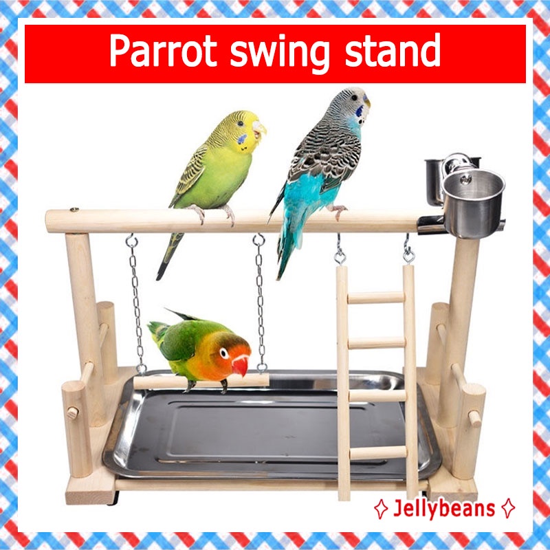 Parrot stand wood Small and Medium parrot stand Tiger Skin Peony ...