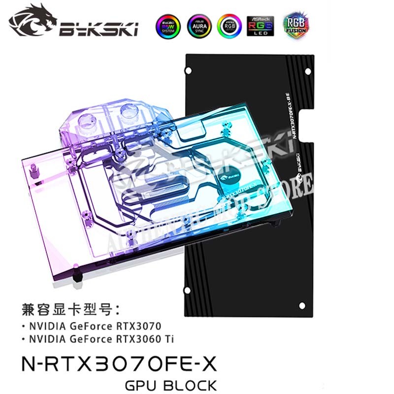 Bykski N-RTX3070FE-X,3070 GPU Water Block For NVIDIA Founders RTX 3070 ...