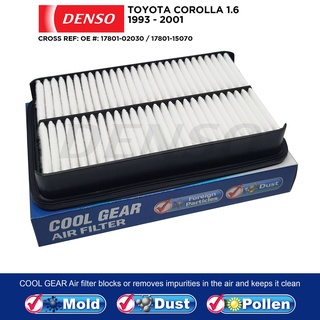 DENSO AirFilter Toyota Corolla 1.6 1993 - 2001 260300-0160/260300-0161 ...