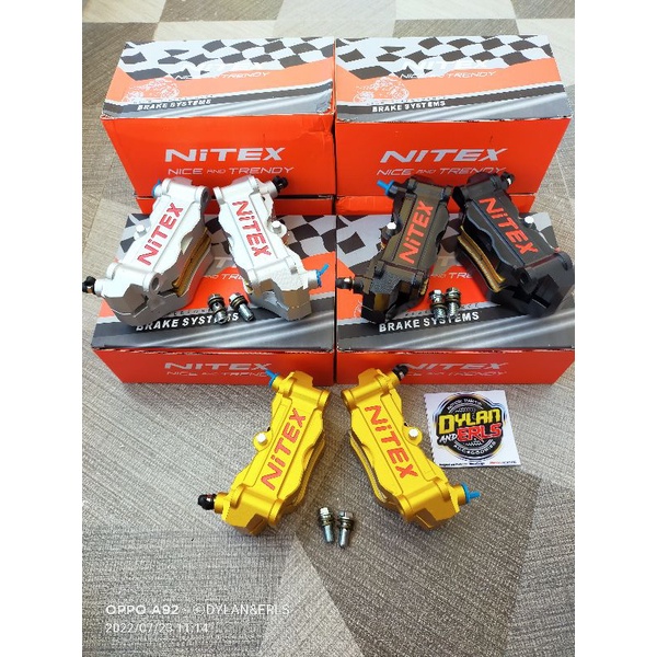 NITEX CALIPER 4 PISTON (1PC ) FOR MVR1 INVERTED FRONT SHOCK DUAL DISC ...
