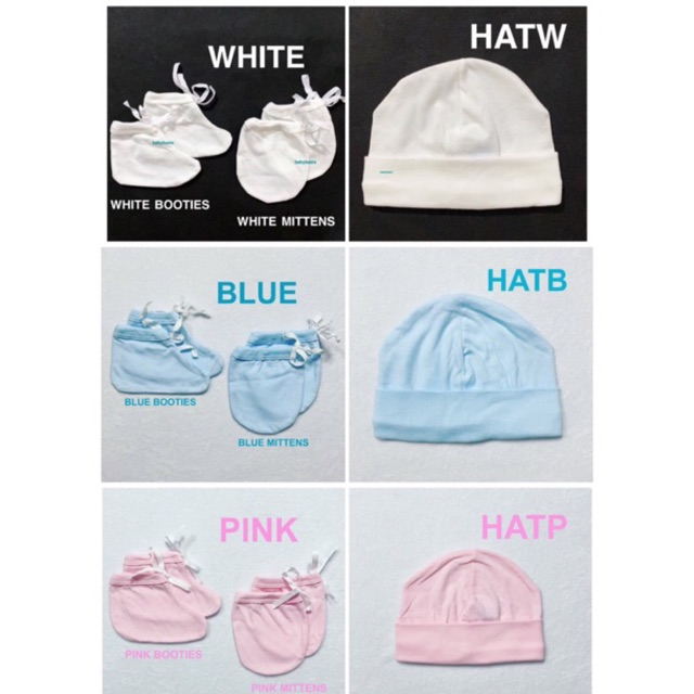 NEWBORN / infant / Babies String Booties Mittens, Infant Babies Hat ...