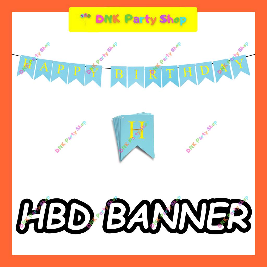 Happy Birthday Banner Small Mini HBD Party Decor Celebration Backdrop ...
