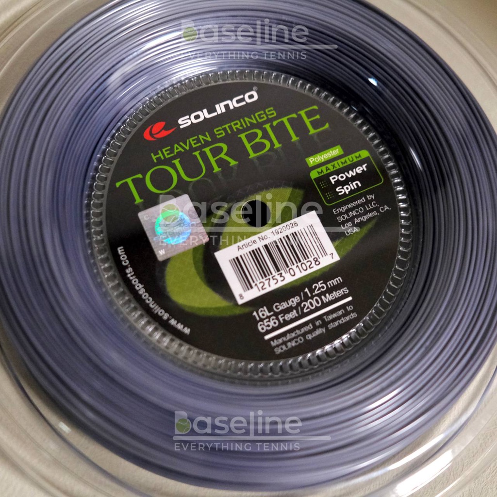Original Solinco Tour Bite 16L Gauge Tennis String - Cut from Reel (40ft/12m) | Shopee Philippines