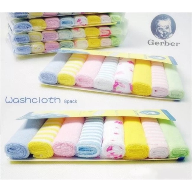 8 Piece Pack Washcloth Bimpo Square Face Towel | Shopee Philippines