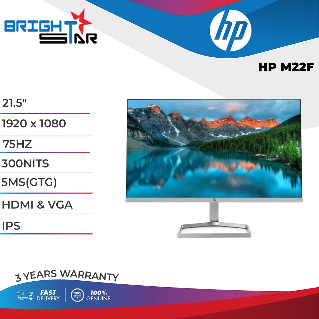 HP M22F Monitor ( 21.5 Inch / 1920 x 1080 / IPS / 75HZ ) | Shopee ...