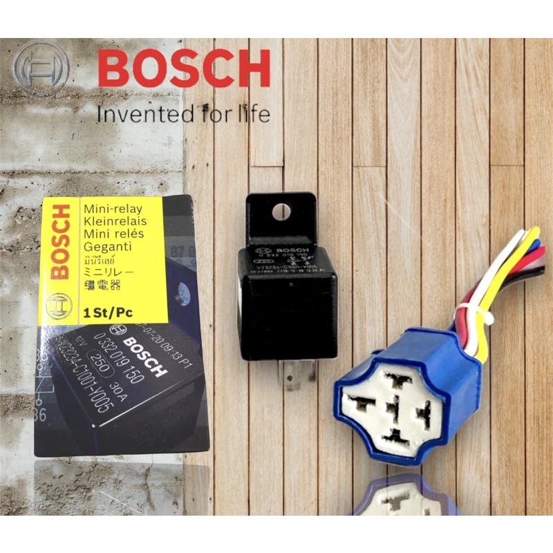 Ceramic Socket Relay (12v/24v) + BOSCH original 5 Pin Relay(Orange ...