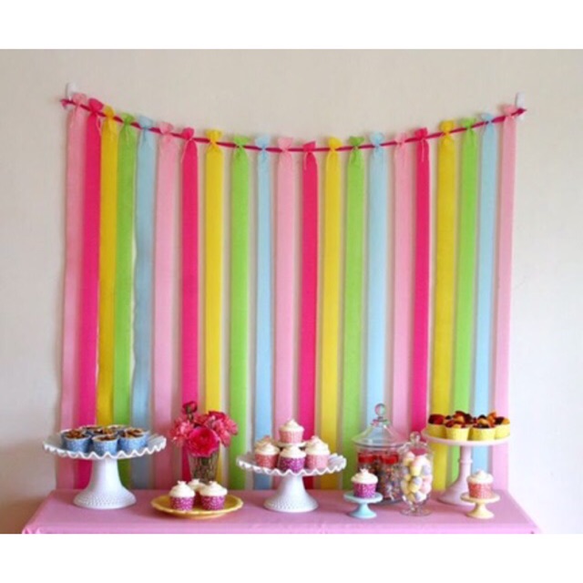 Crepe paper curtain (Width: approx 1") 12 pcs/pack | Shopee Philippines