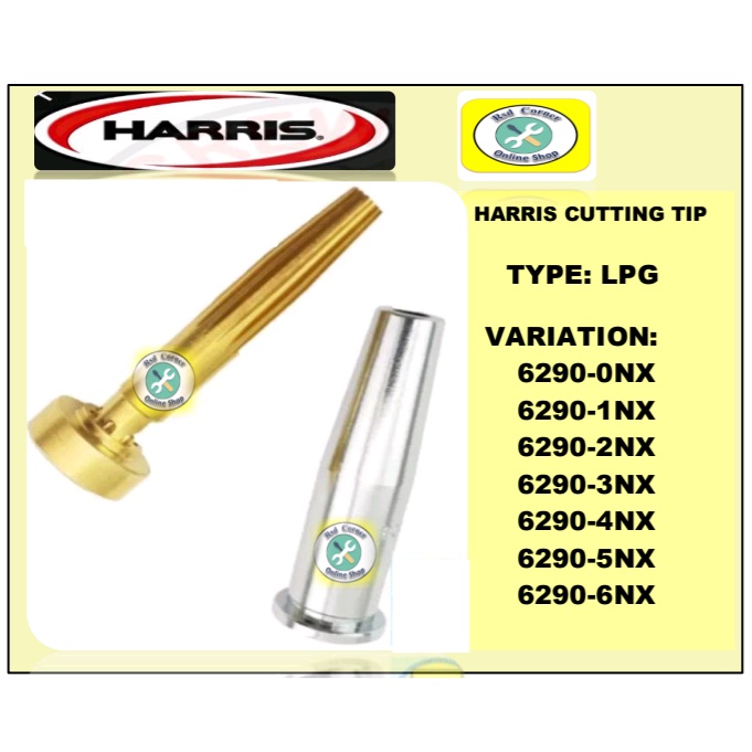 HARRIS CUTTING TIP FOR (" LPG" ) ( 0nx, 1nx, 2nx, 3nx, 4nx, 5nx, 6nx ...