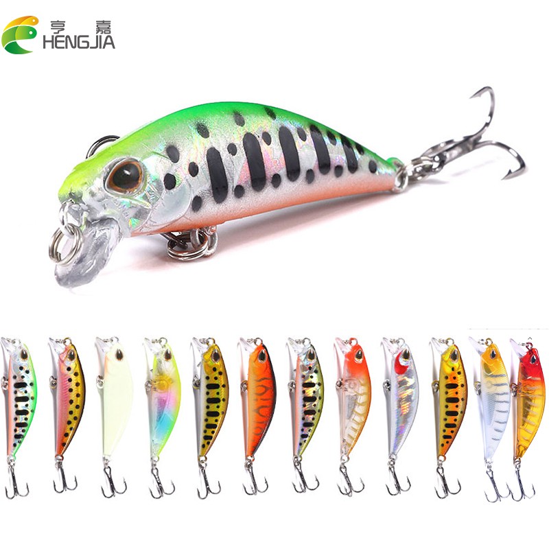 HENGJIA 5g/55mm Sinking Minnow Fishing Lure Laser Hard Artificial Bait 3d Eyes Hook 1 Pc ...