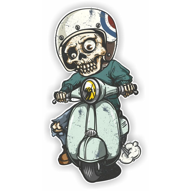 scooter sticker decal WITH MOD TARGET VINYL CAR VESPA LAMBRETTA 001 ...