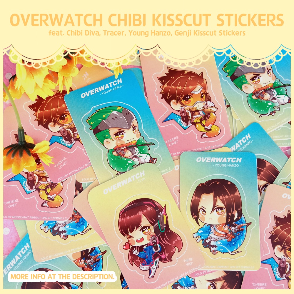STICCIES by Soraille [Overwatch] Chibi Kisscut Stickers - Diva / Young ...