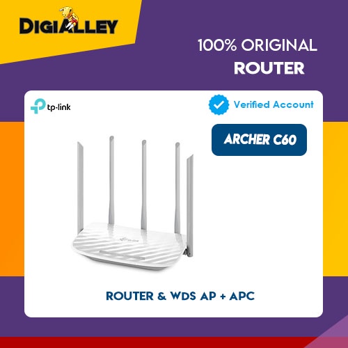 Wireless Router TP Link ARCHER C60 AC1350 - TPLink ARCHER C60 AC 1350 ...