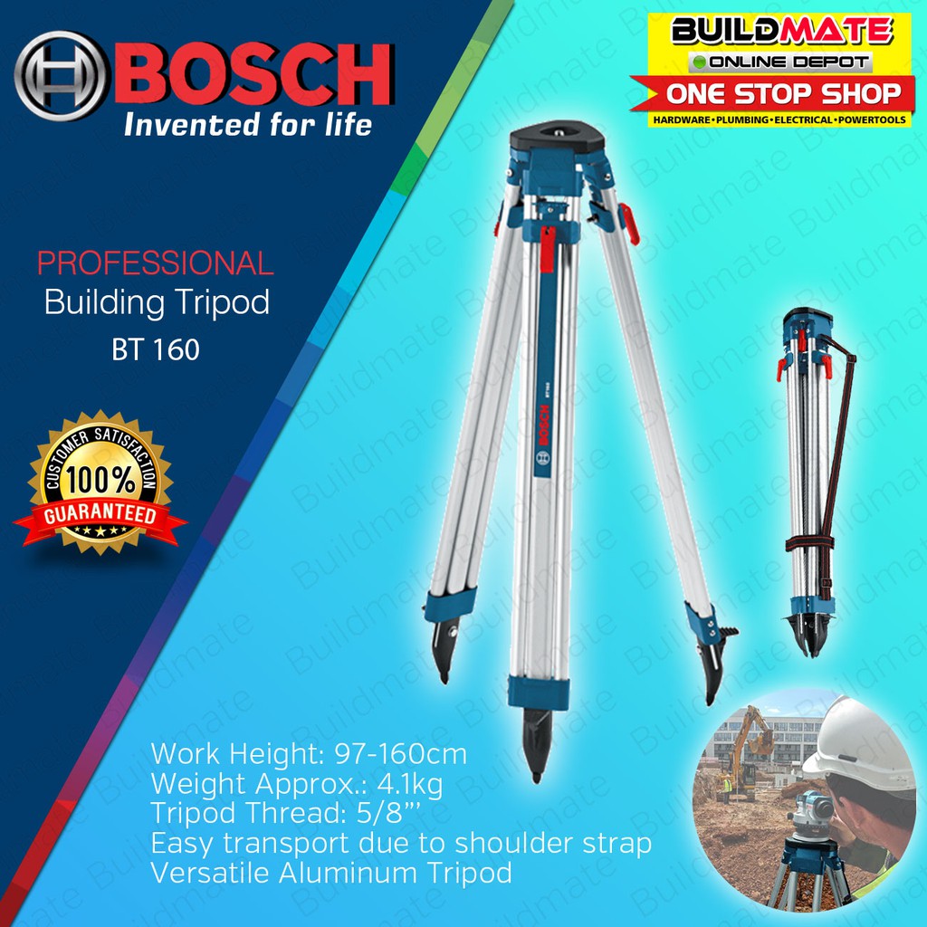 Buildmate x BOSCH Professional Building Tripod BT 160 0601091200 100% ...