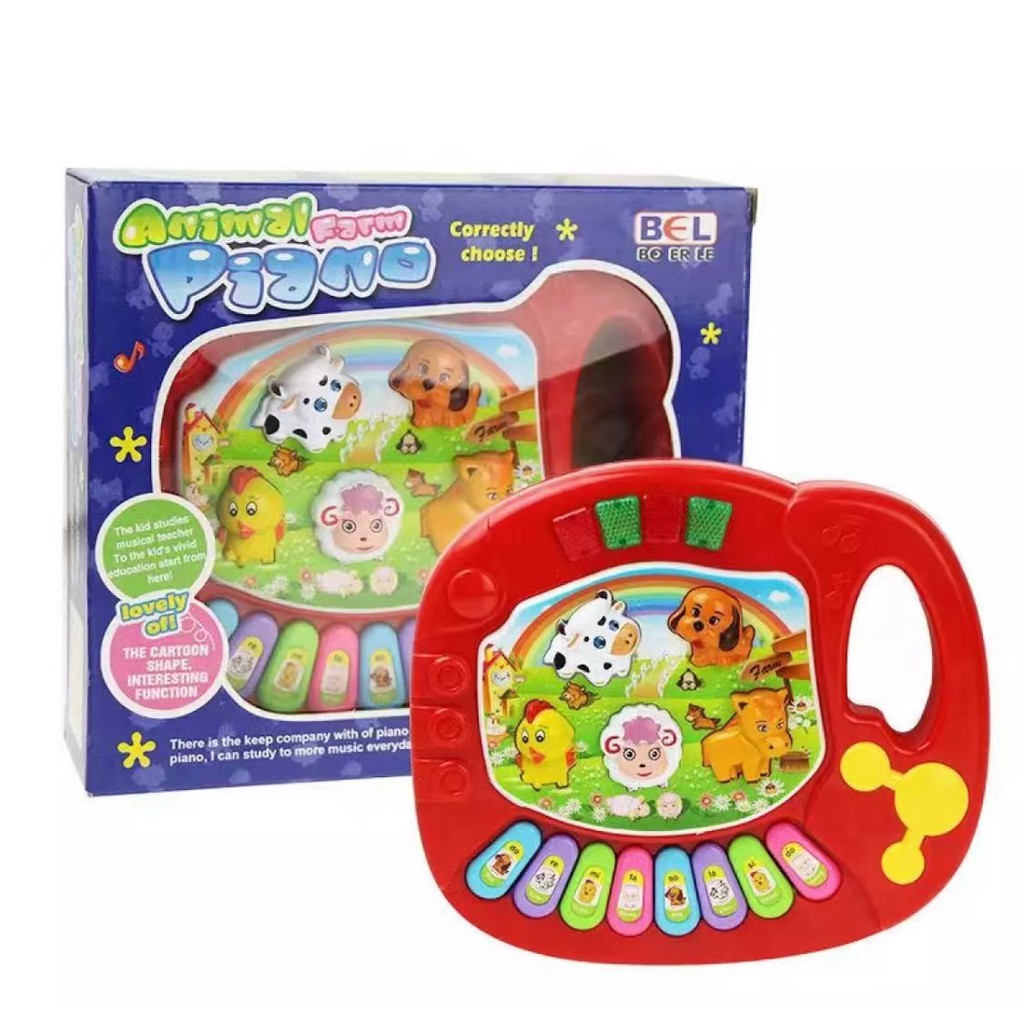Baby Kids Musical Instrument Toy Animal Farm Piano Developmental Music ...