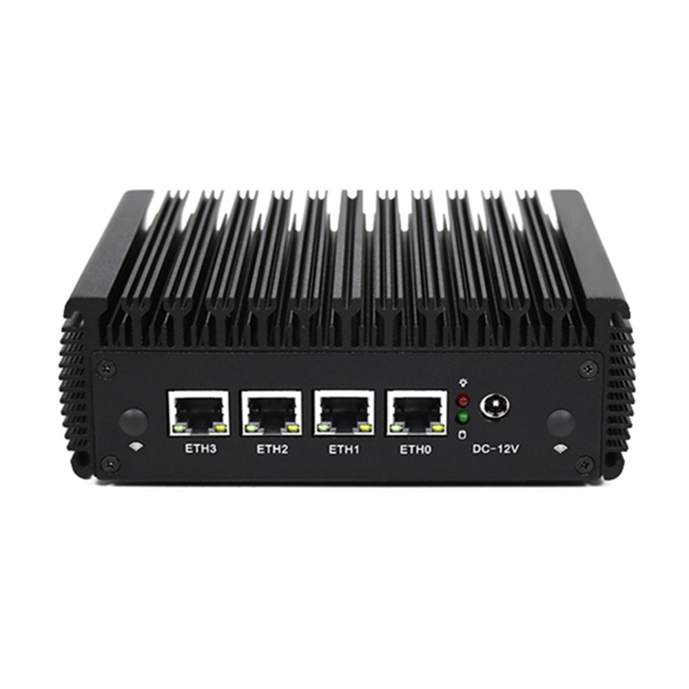 Fanless Soft Router Intel Celeron J4125 Quad Core Mini PC 4* Gigabit LAN HDMI VGA pfSense ...