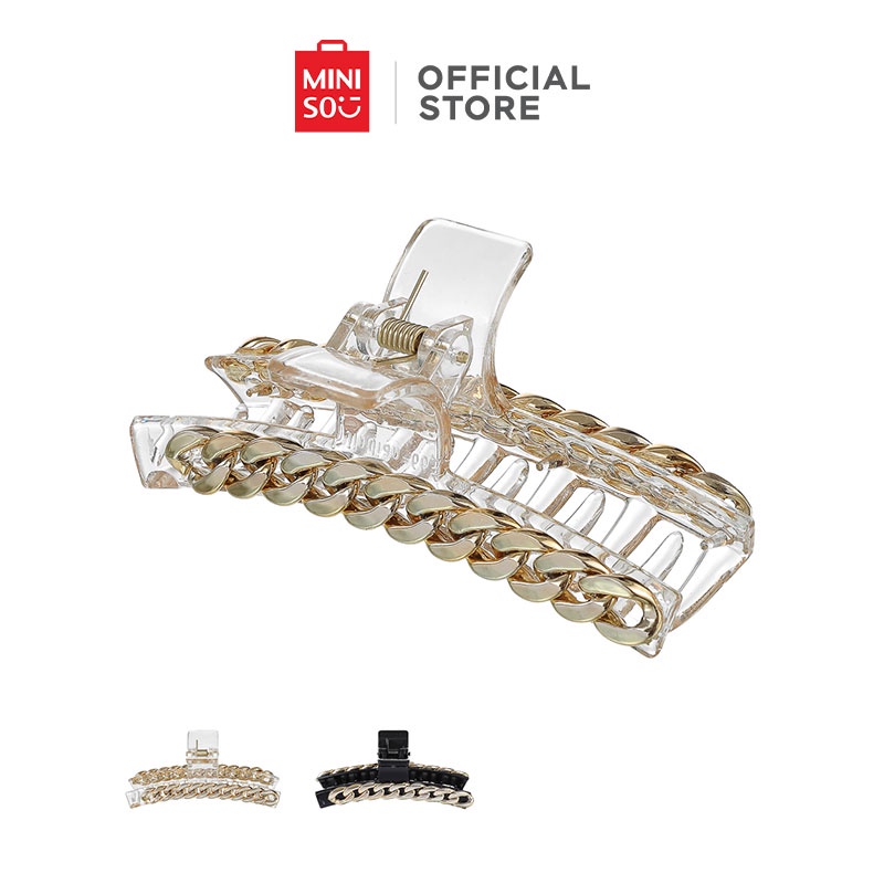 MINISO French Style Large Chain Hair Claw Clip | Shopee Philippines