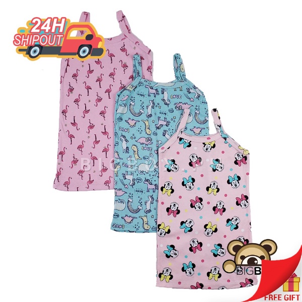 BigboxPH Kids Pure Cotton Spaghetti Sando for Girls 1-8 Years Old ...