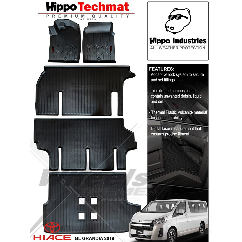 TOYOTA HI ACE GL GRANDIA 2019 to 2025 HIPPO TECHMAT BRAND MATTING DEEP ...