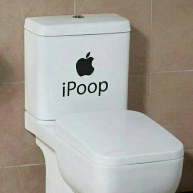 Ipoop Apple Bathroom Toilet Sticker Cute Unique Wall Sticker Home ...