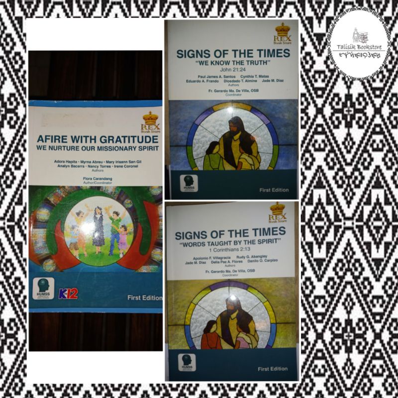 Signs of the times afire with gratitude book for shs senior high grade ...