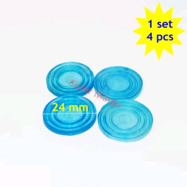 Clear Blue Buffet Table Glass Rubber Wedges - 4PCS | Shopee Philippines