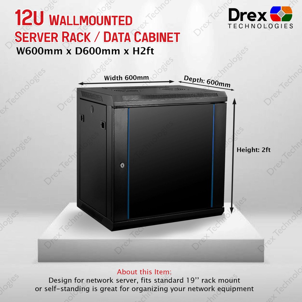 12U 12-Layer Data Cabinet 600x600x2Ft Wallmount Server Rack DISASSEMBLE ...