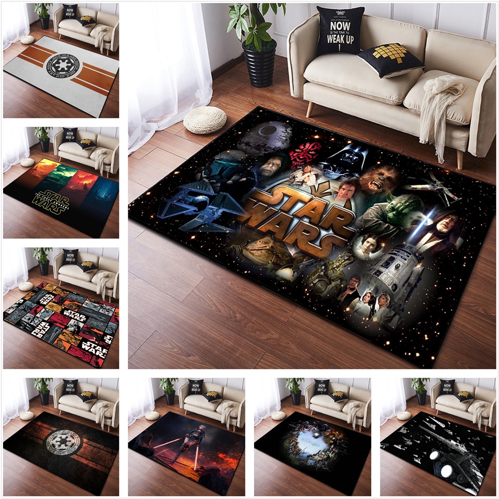 Customized Star Wars Carpet Living Room Bedroom Black Samurai White ...