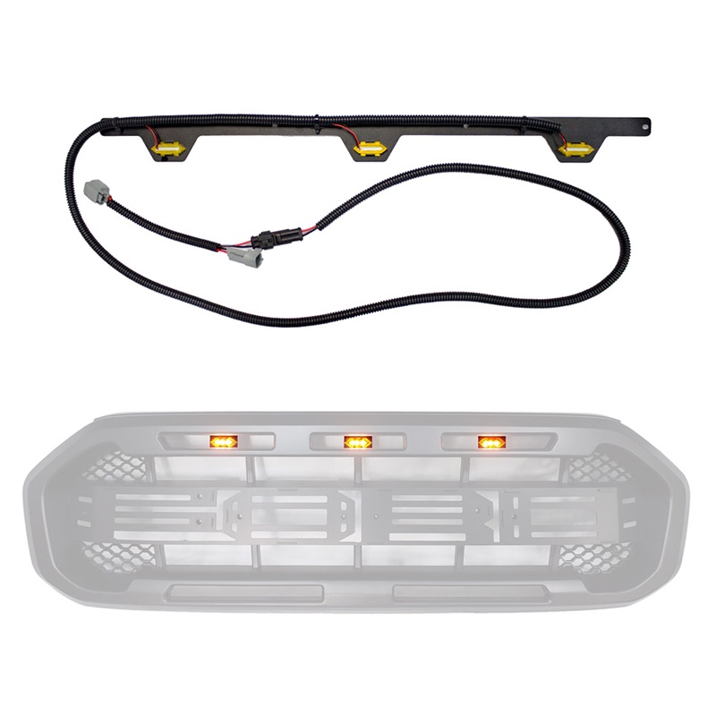 Amber LED 2019-2021 For Ford Ranger Raptor Style 3 LED Grille Light Kit ...