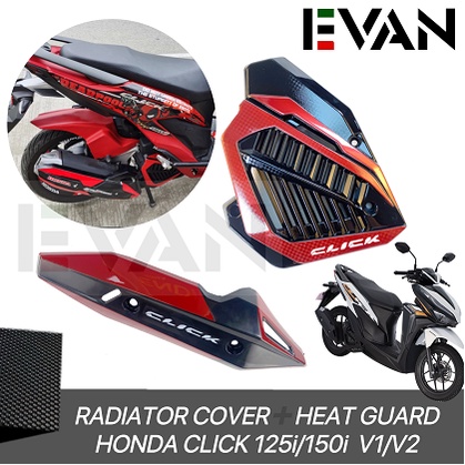 2 Tone Radiator Cove PLUS Heat Guard (1 SET) For Honda Click 125i/150i ...
