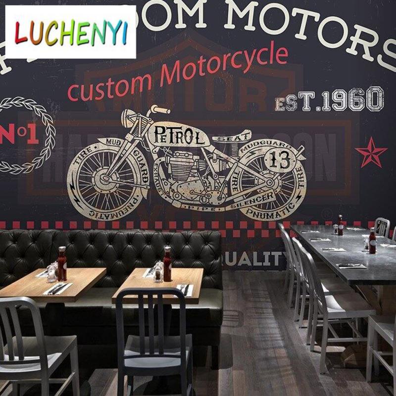papel restaurant wallpaper wall murals wall wallpaper motorcycle mural ...