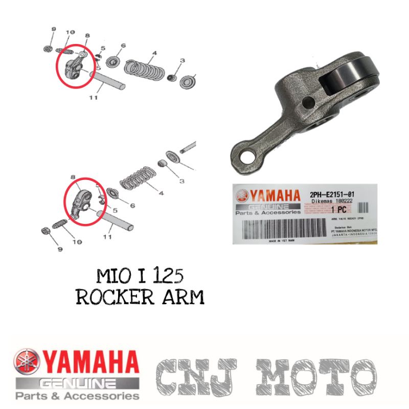 MIO I 125 / M3 ROCKER ARM SOLD PER PIECE INTAKE / EXHAUST SAME | Shopee ...