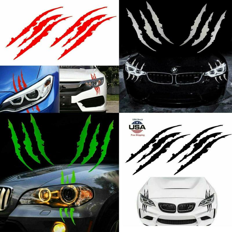 Auto Car Sticker Reflective Claw Scratch Stripe Marks Headlight Decal ...