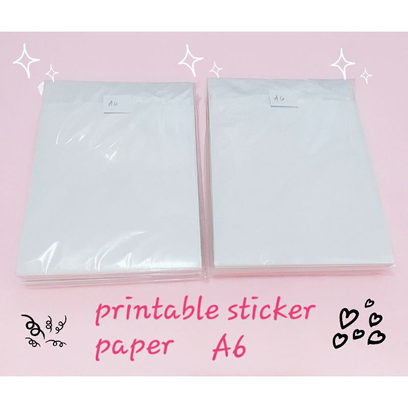 printable sticker paper size A6 (50pcs. per pack) | Shopee Philippines