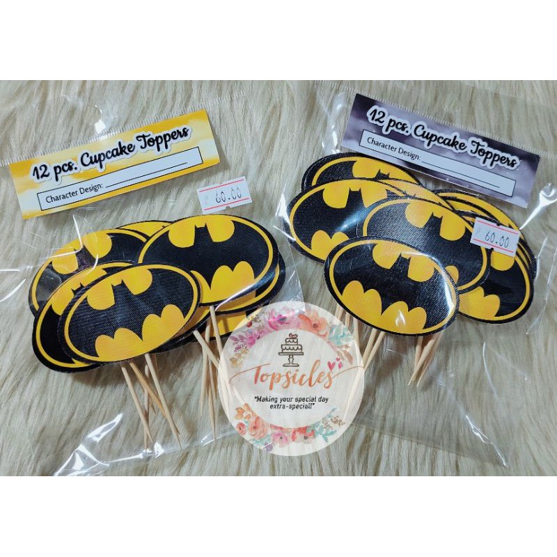 12 pcs. Batman Cupcake Toppers (READY STOCK) | Shopee Philippines