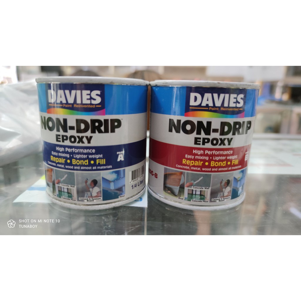 Davies 1/4LTR Non Drip Epoxy Putty Gypsum Fiber Cement Board Tapal ...