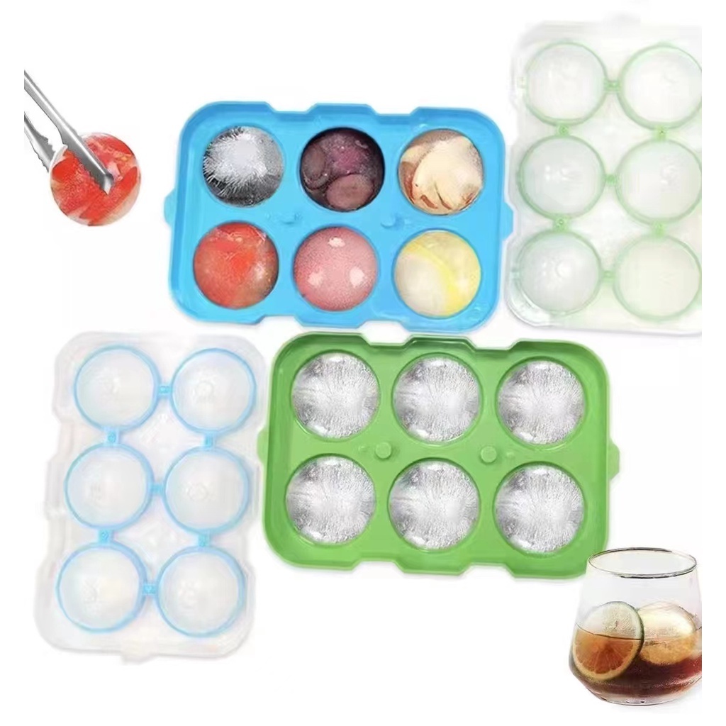 Spherical 6 hole ice big lattice whiskey cocktail big ice box frozen ...