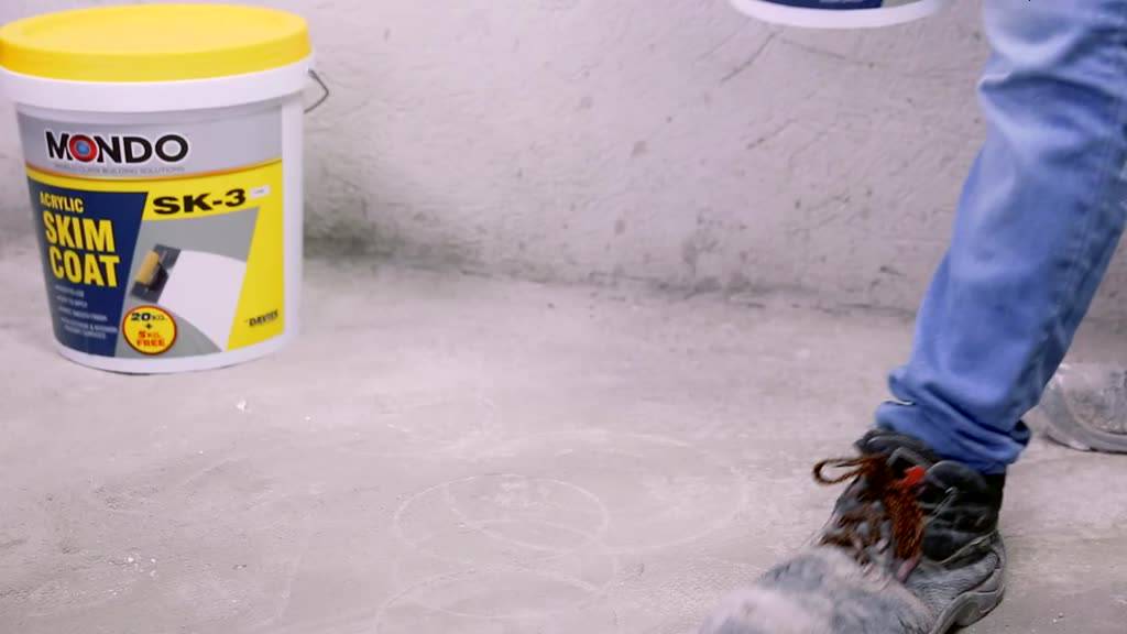 Mondo SK-3 Skimcoat, Ready to Use, 100% Acrylic, Use As Is No Mixing ...