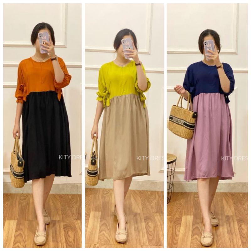 Negligee/strap negligee/Kity dress/short negligee/two tone | Shopee ...