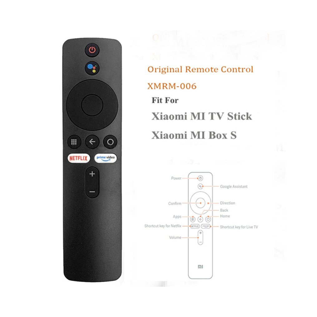 remote Xiaomi Mi TV Box S 4K Android TV Google Cast Netflix IPTV Set ...