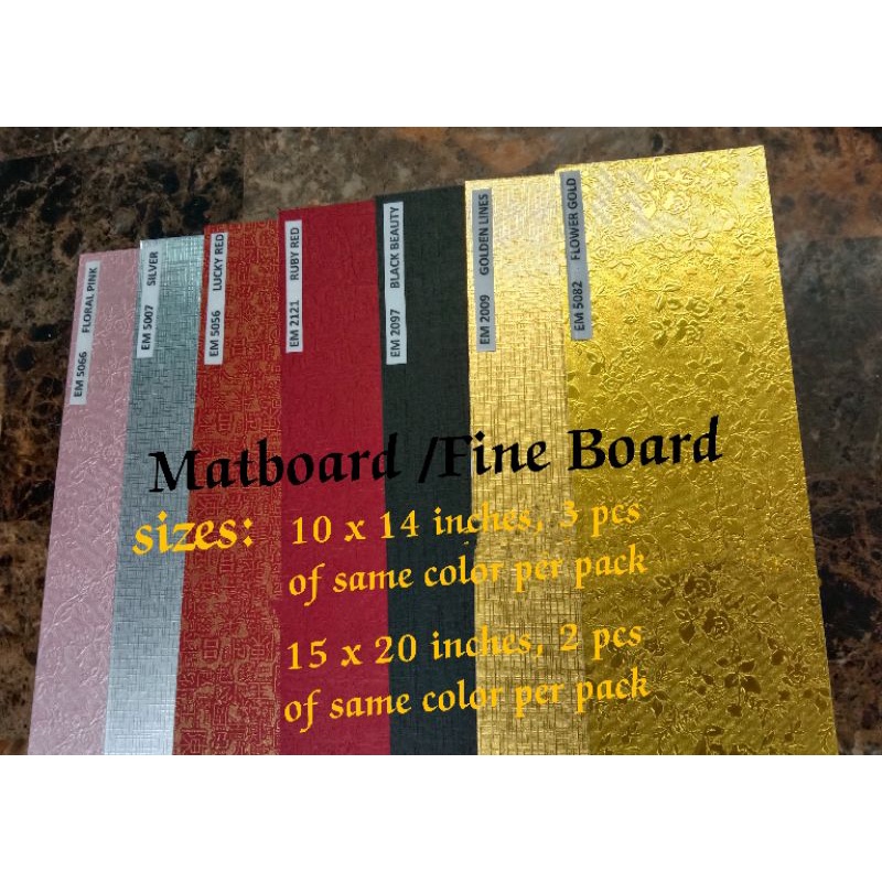 Matboard/Fine Board, 1.2 thickness | Shopee Philippines