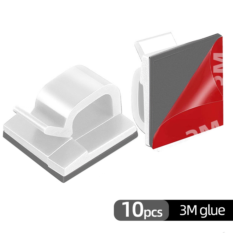 ACCEZZ 10/20/50pcs 3M Self-adhesive USB Cable Clips Desktop Wire ...