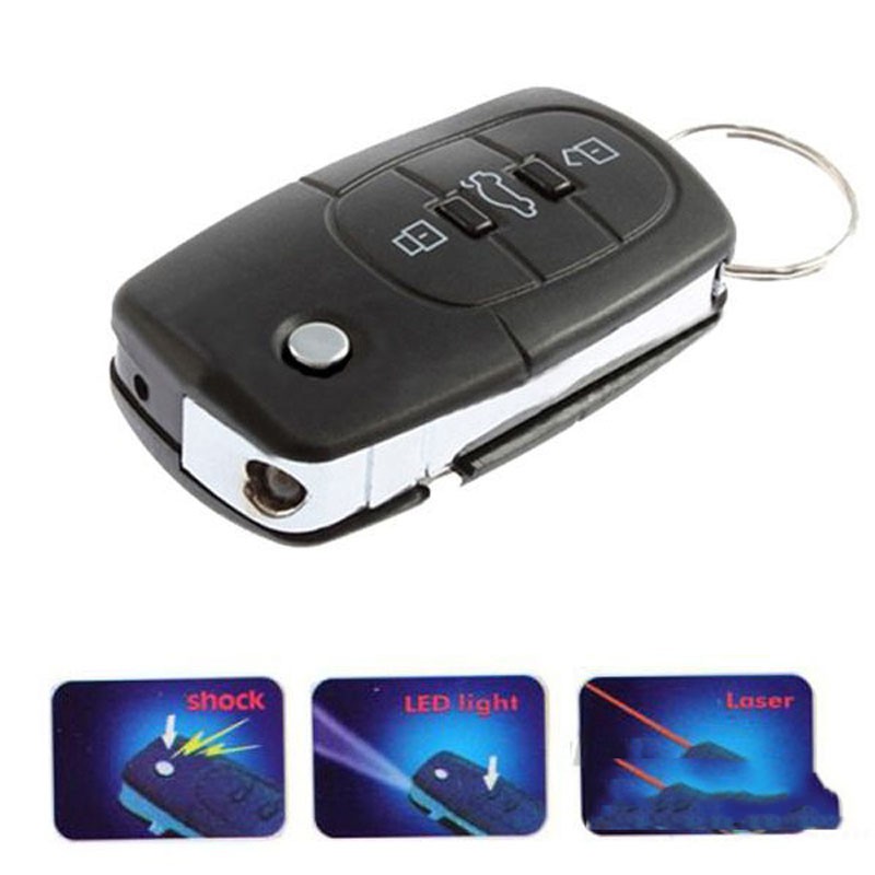 2 Button Electric Shock Gag Car Key Remote Control Prank Toy Kids ...