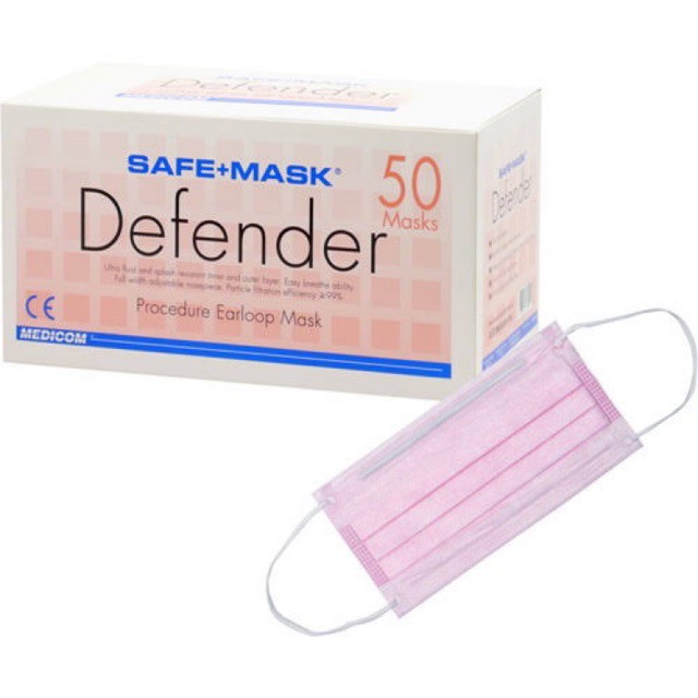 Medicom Safe+mask Defender Face Mask 3-ply Non-woven Mask Facemask ...