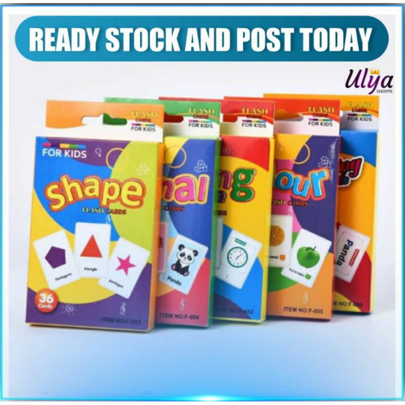 36 Pieces Double Sided Educational Flash Cards Cognitive Flash Cards ...